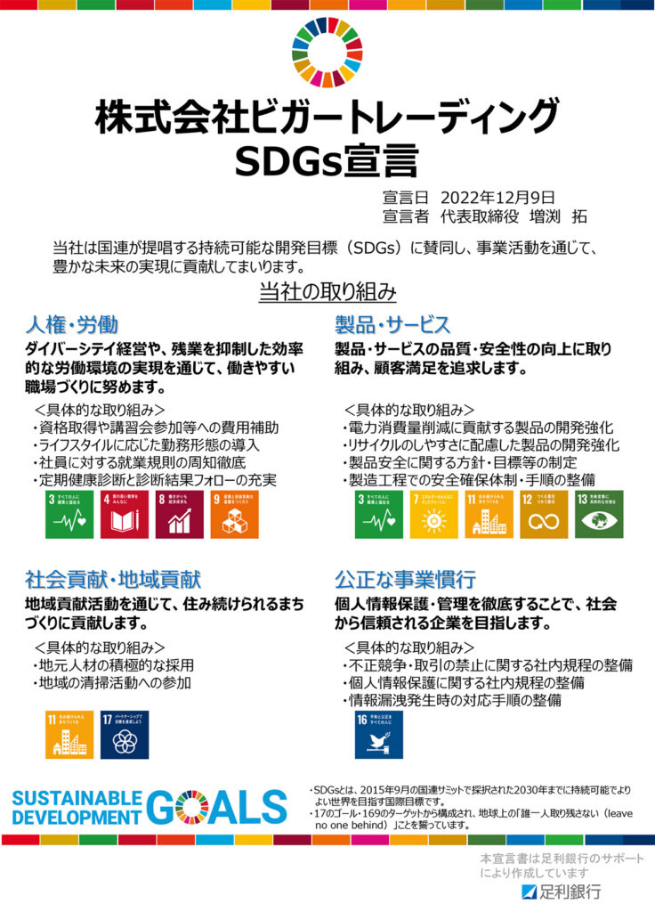 SDGs宣言 | 会社案内 | 間仕切り専門店